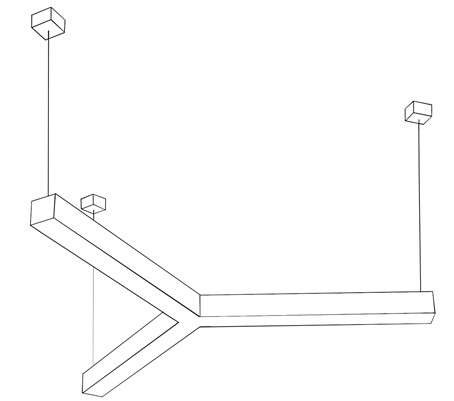 Luminaire Y shape linear - KALFEX Φωτισμός - Lighting